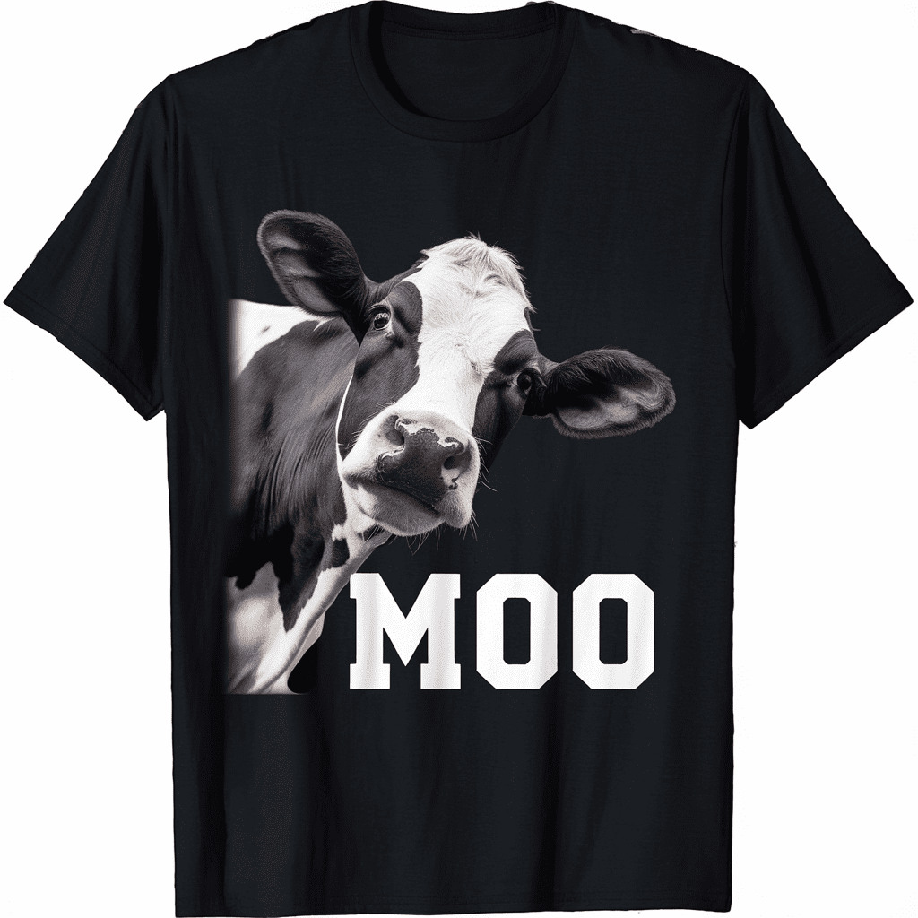 Cow Animal Farming Cute Moo Farming Moo Moo Farm Moo T Shirt - Walmart.com