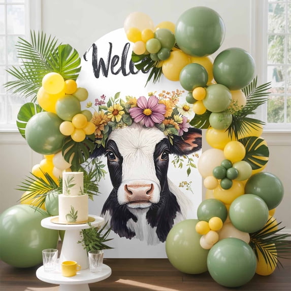 Cow Arch Backdrop Cover, 5FT, Welcome Spandex Arch Covers Double-Sided ...