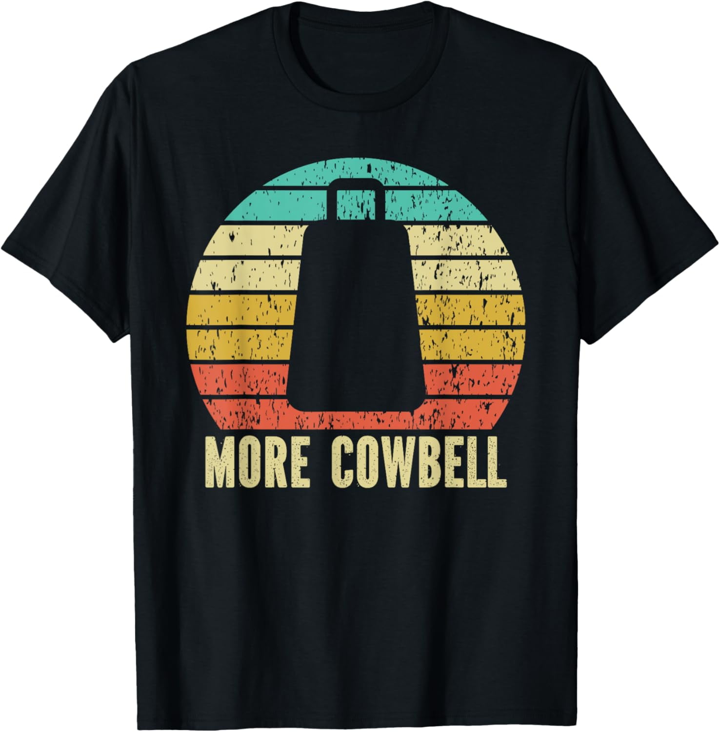 Cow Bell More Cowbell Vintage Funny Drummer Cowbell Funny T-Shirt ...