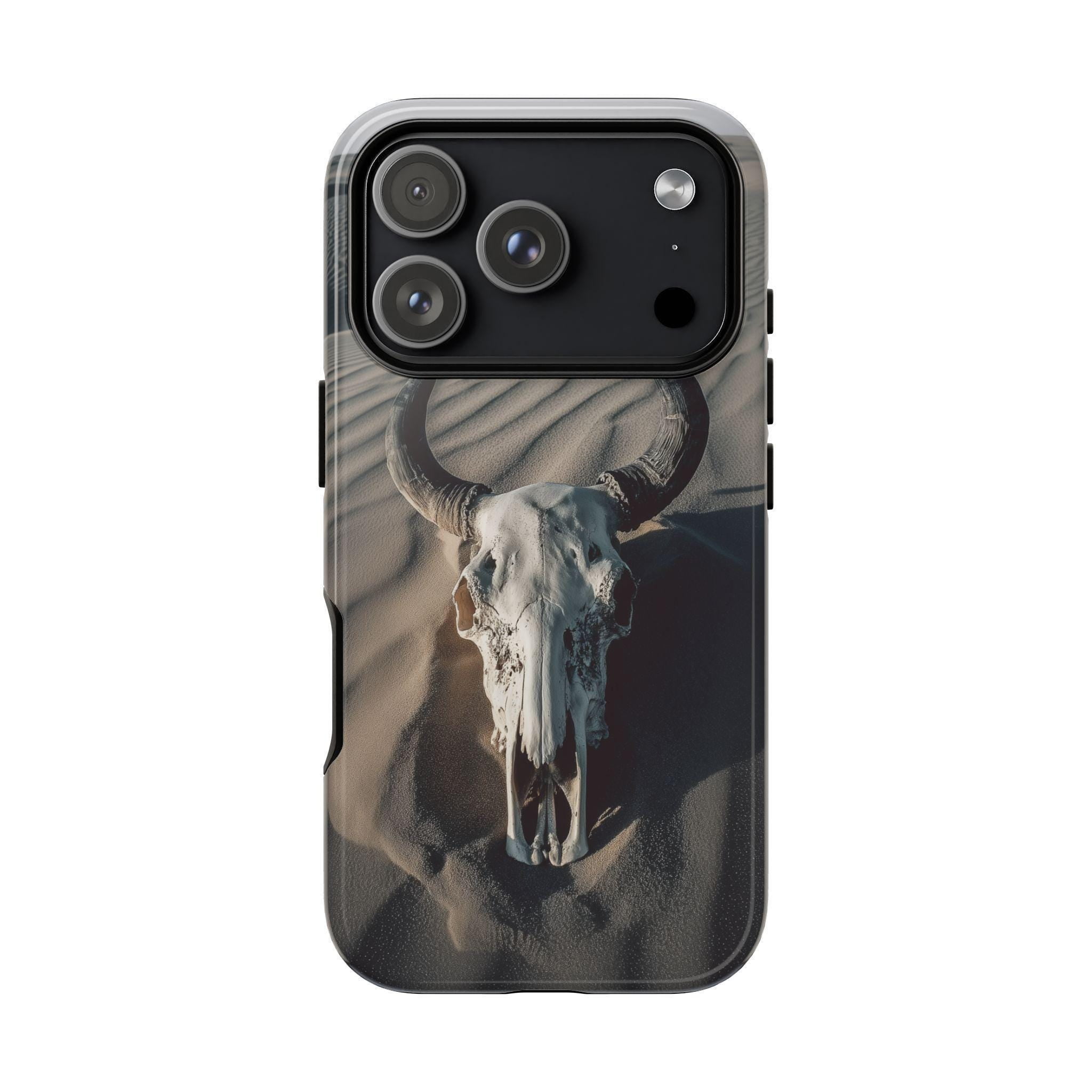 Cow Bone Helm Desert Bull Horns Western Symbol Phone Case 17 16 15 14 ...