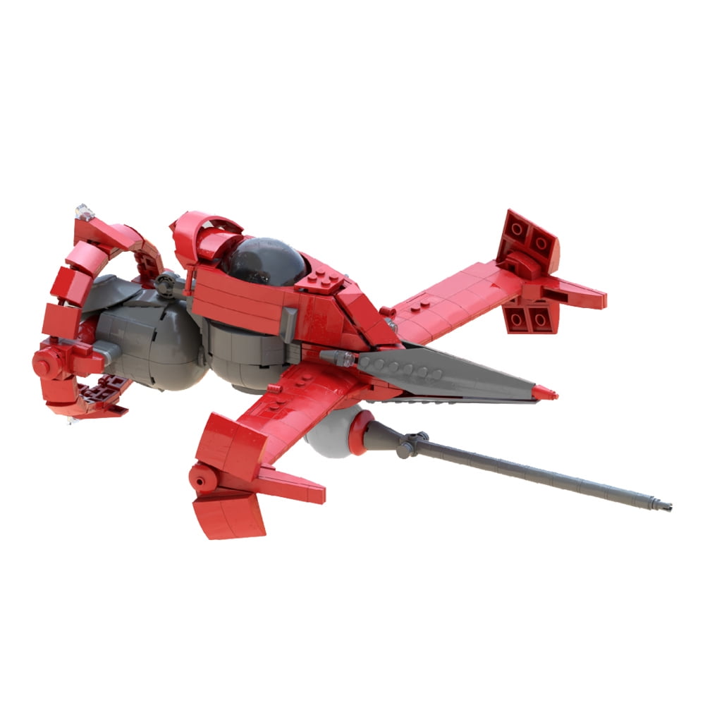 Cow Boy Beboped Fighter Aircraft Building Block Set Red Spaceship Comic ...