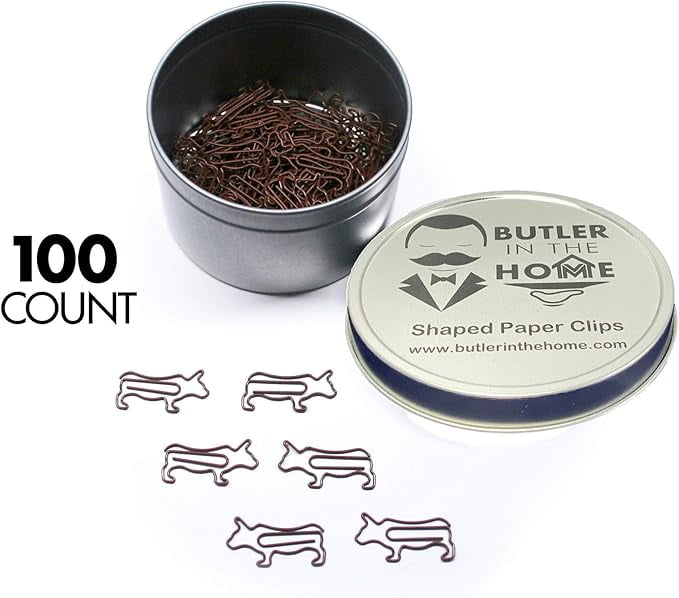 Cow Bull Shaped Paper Clips Great for Paper Clip Collectors or Office ...
