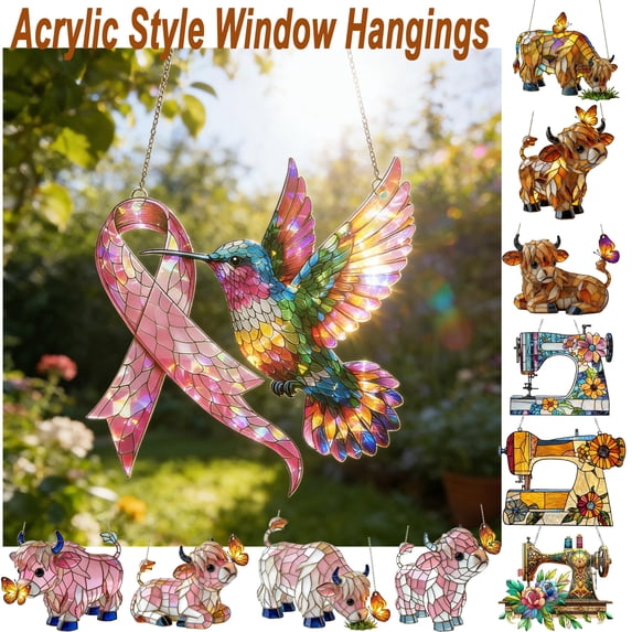 Cow Butterflys Cow Butterfly Sun Catcher Window Hanging, Acrylic 2D ...