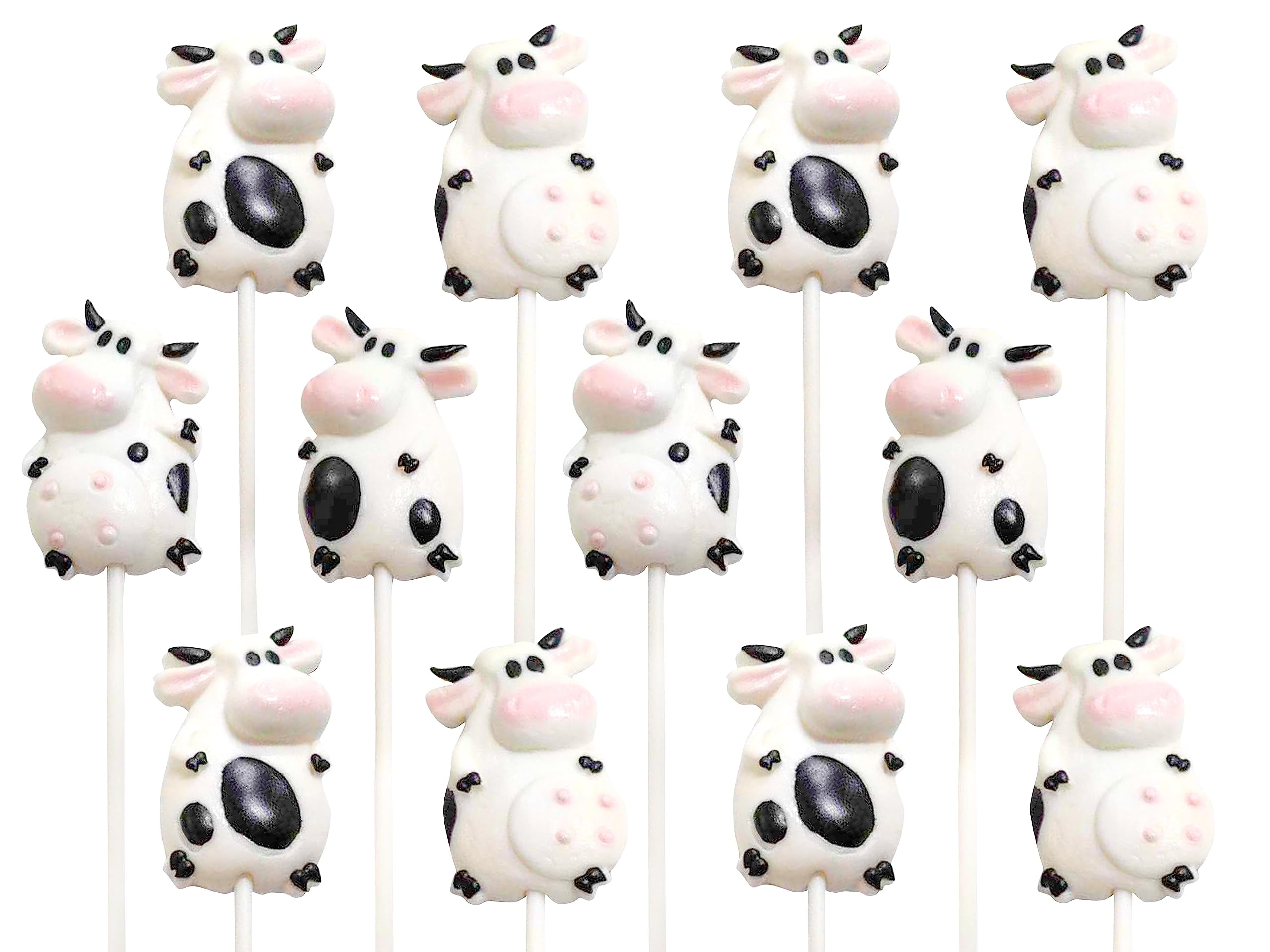 Cow Candy Lollipops - BCF26 (20g Large) 12 Suckers Individually Wrapped ...
