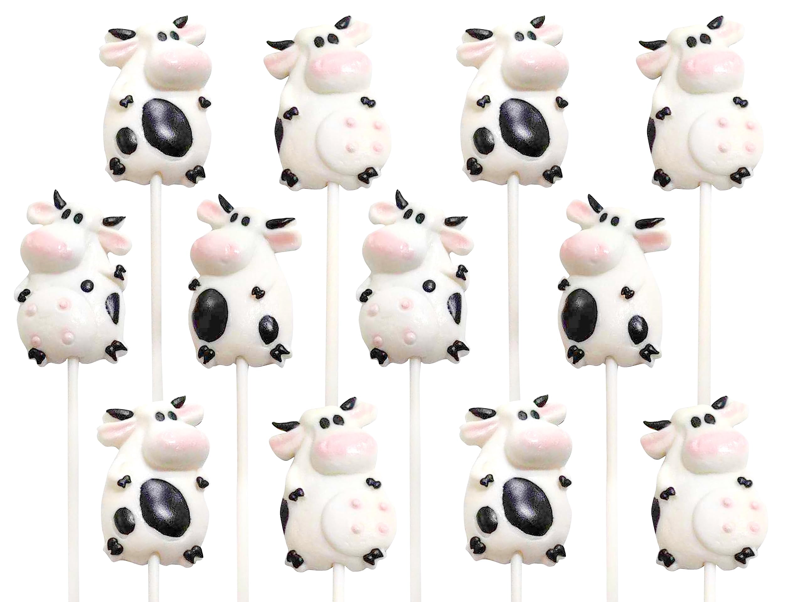Cow Candy Lollipops - CCF19 (20g Large) 12 Suckers Individually Wrapped ...