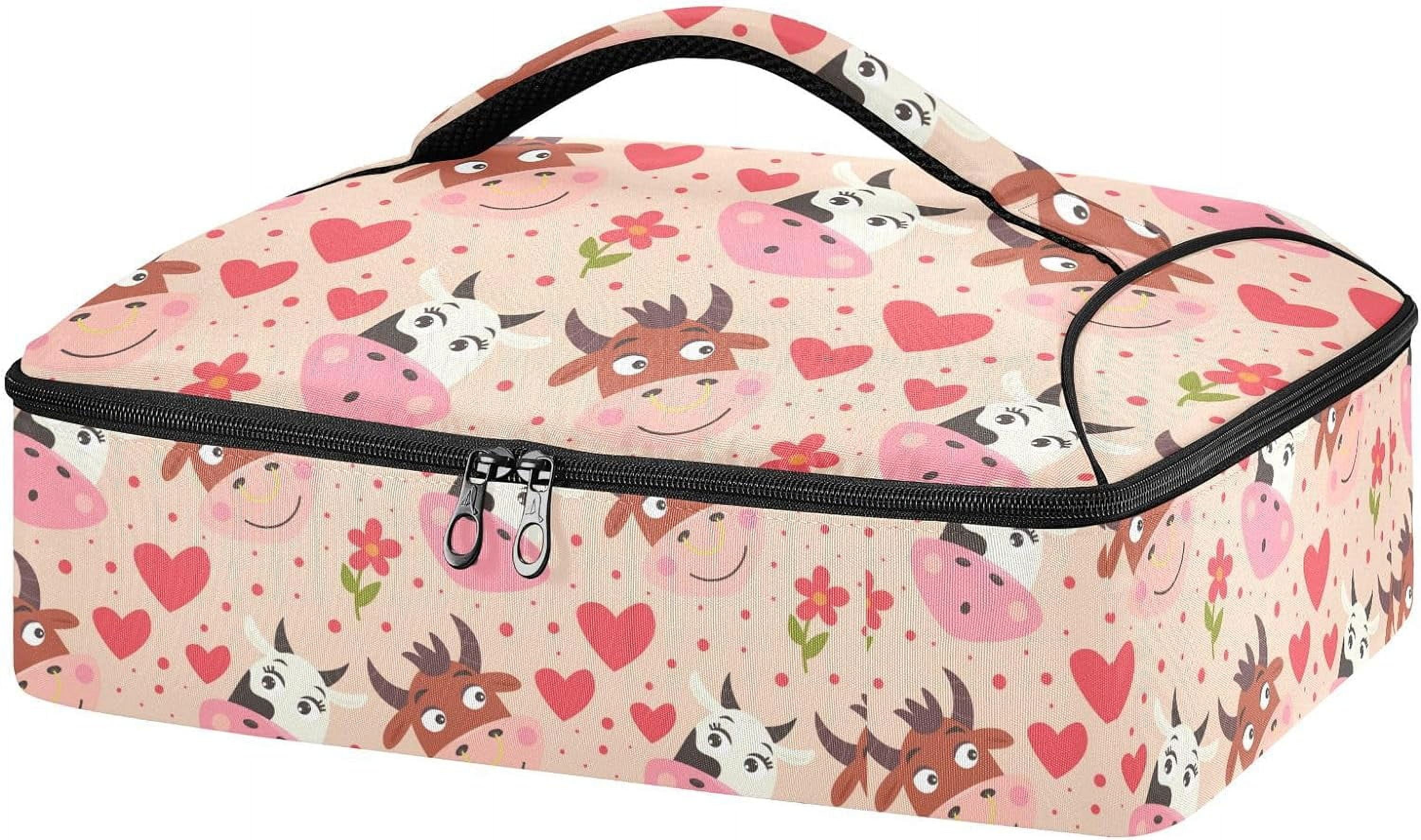 Cow Casserole Dish Carrier Portable Leakproof Insulated Casserole ...