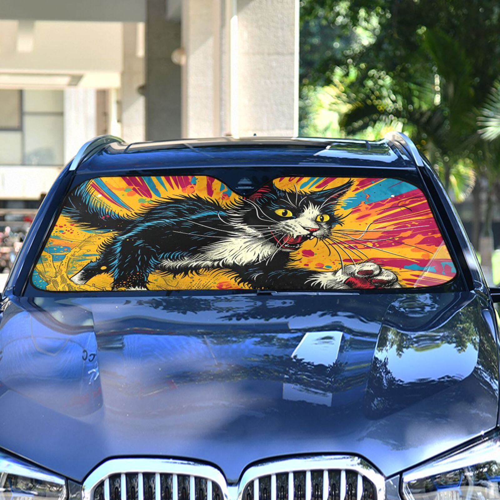 Cow Cat Automotive Front Car Windshield Sun Shade Reflector Foldable ...