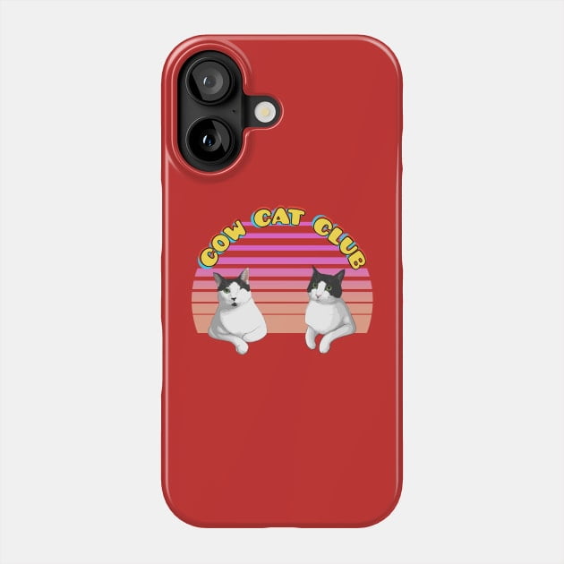 Cow Cat Club Black and White Cat Lover's Case for Apple iPhone 11-17 ...