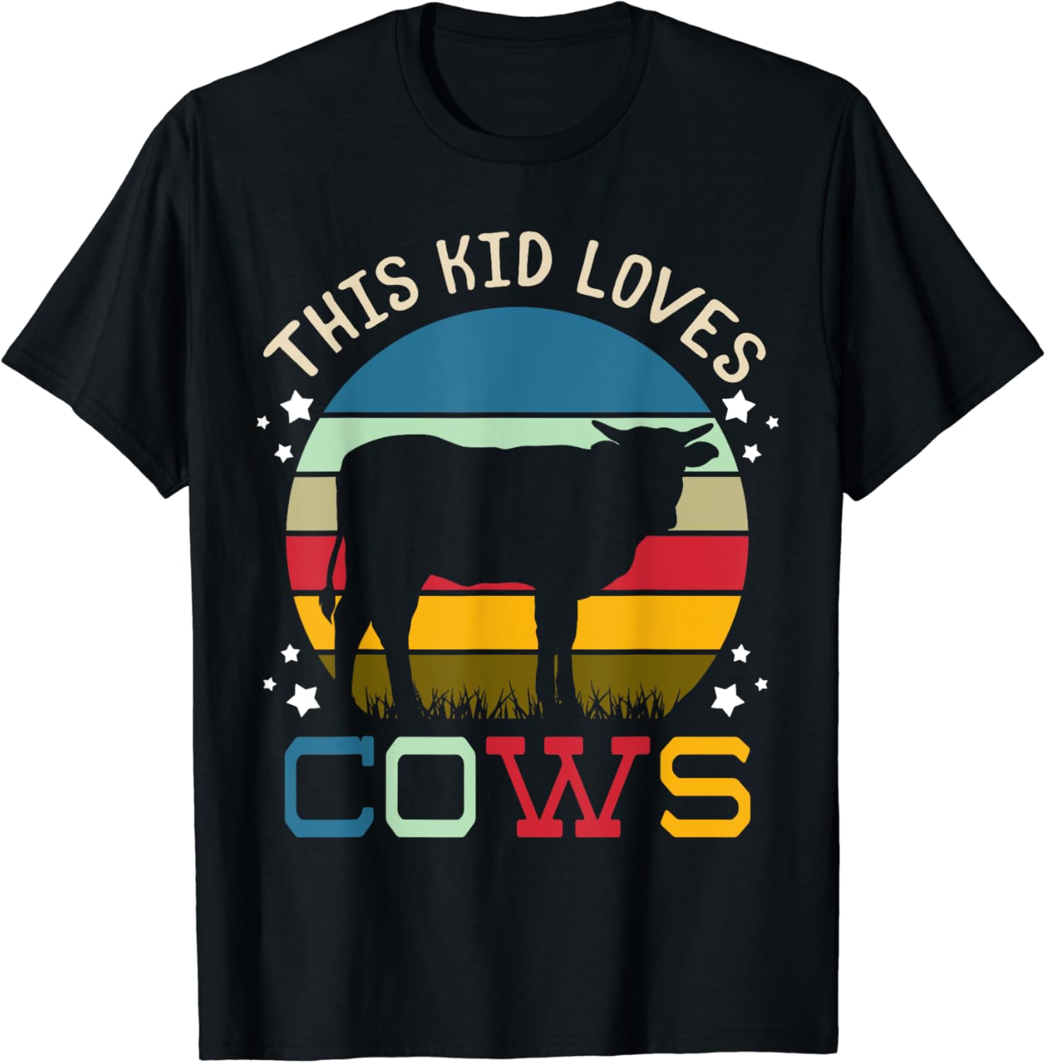 Cow Cattle Farm Livestock Holstein Friesian Girl Vintage Boy T-Shirt ...