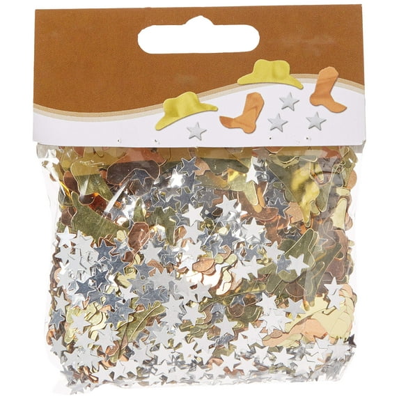 Cow Celebration Confetti, Western Icons Metallic Plastic Scatter for ...