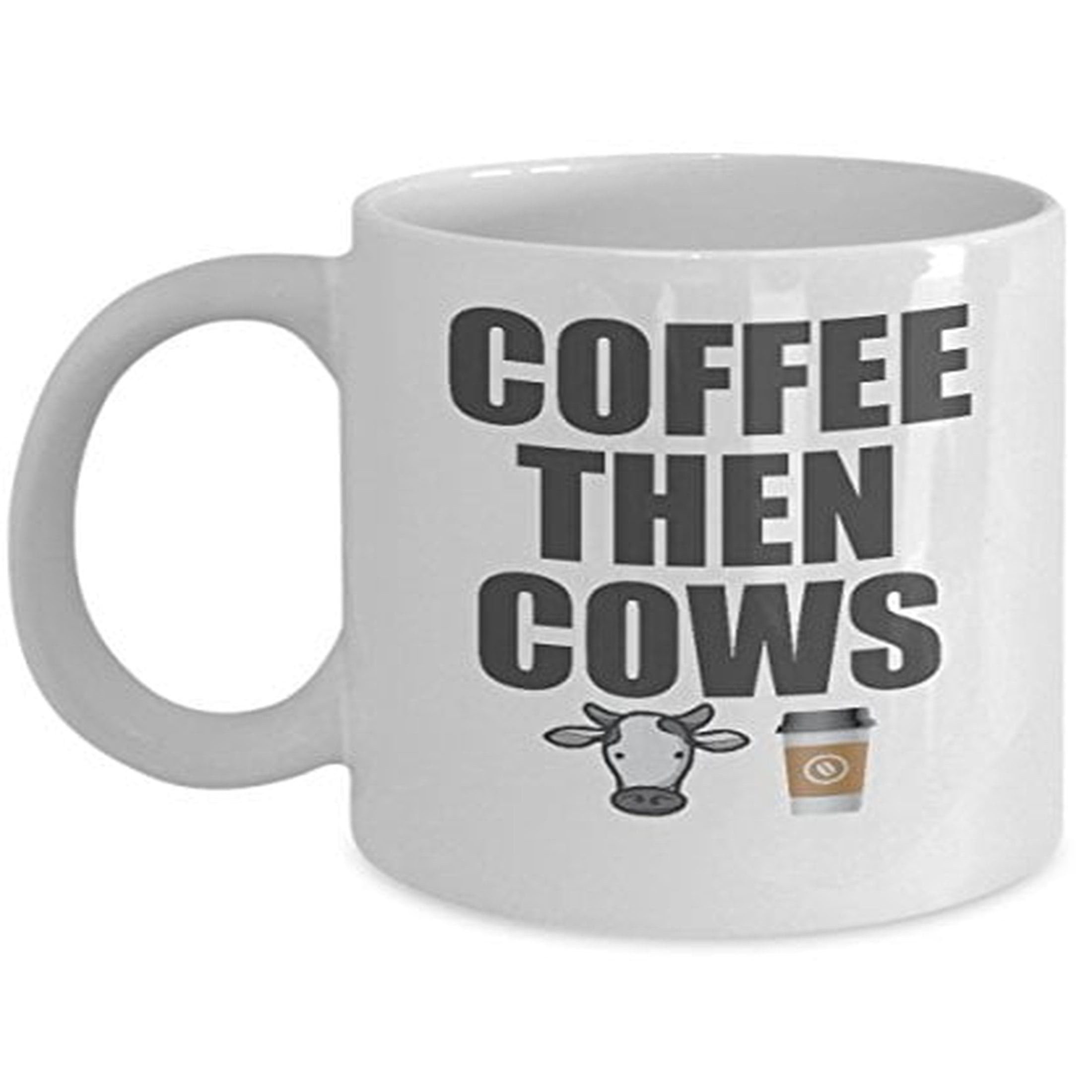 Cow 11 oz Coffee Mug - Farm Animal Gifts White Ceramic - Walmart.com