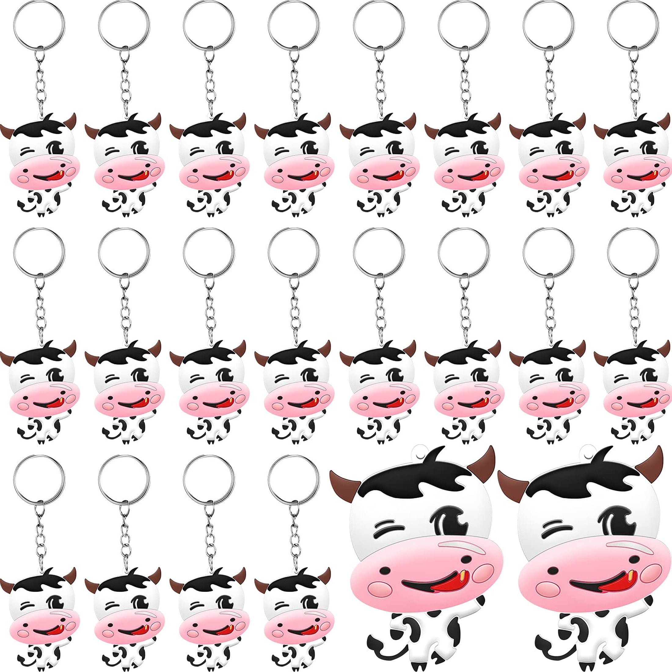 Cow Charm Keychain Set - 40 Adorable Farm Animal Keychains for Kids and ...