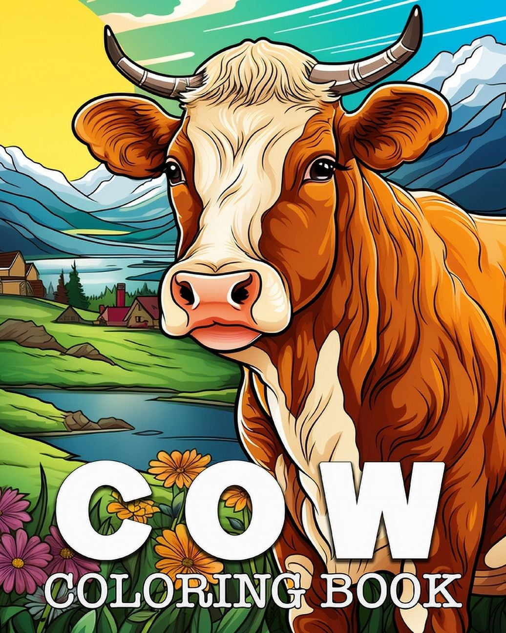 Cow Coloring Book: Beautiful Images to Color and Relax, (Paperback ...