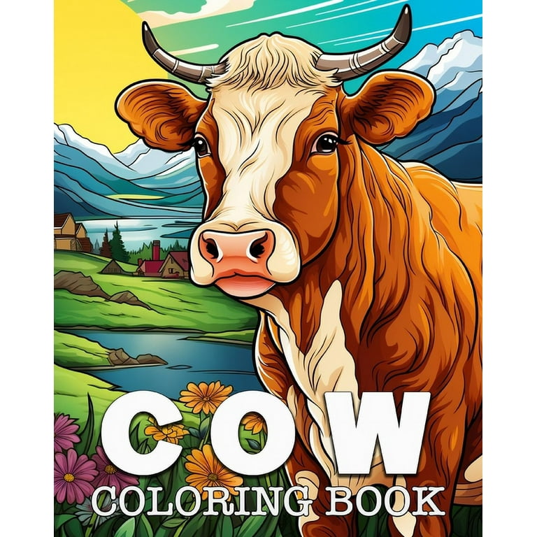 coloring book cows