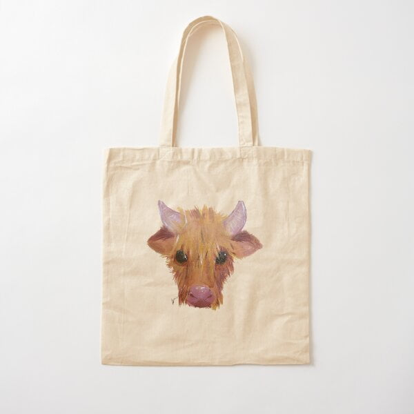 Cow, Cottagecore, Highland Cow, Farmlife Canvas Tote Bag, Family Gift ...