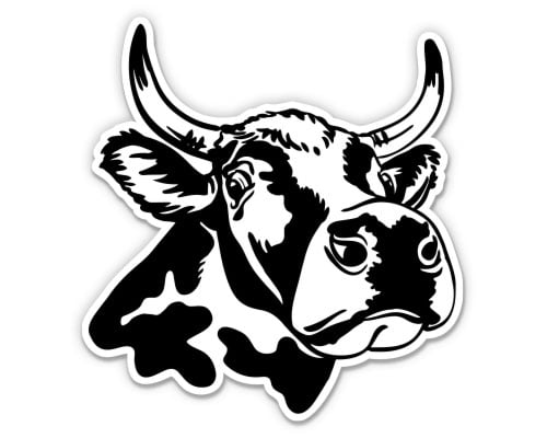 Cow Country Dairy Farm Moo - 5" Vinyl Sticker - For Car Laptop I-Pad ...