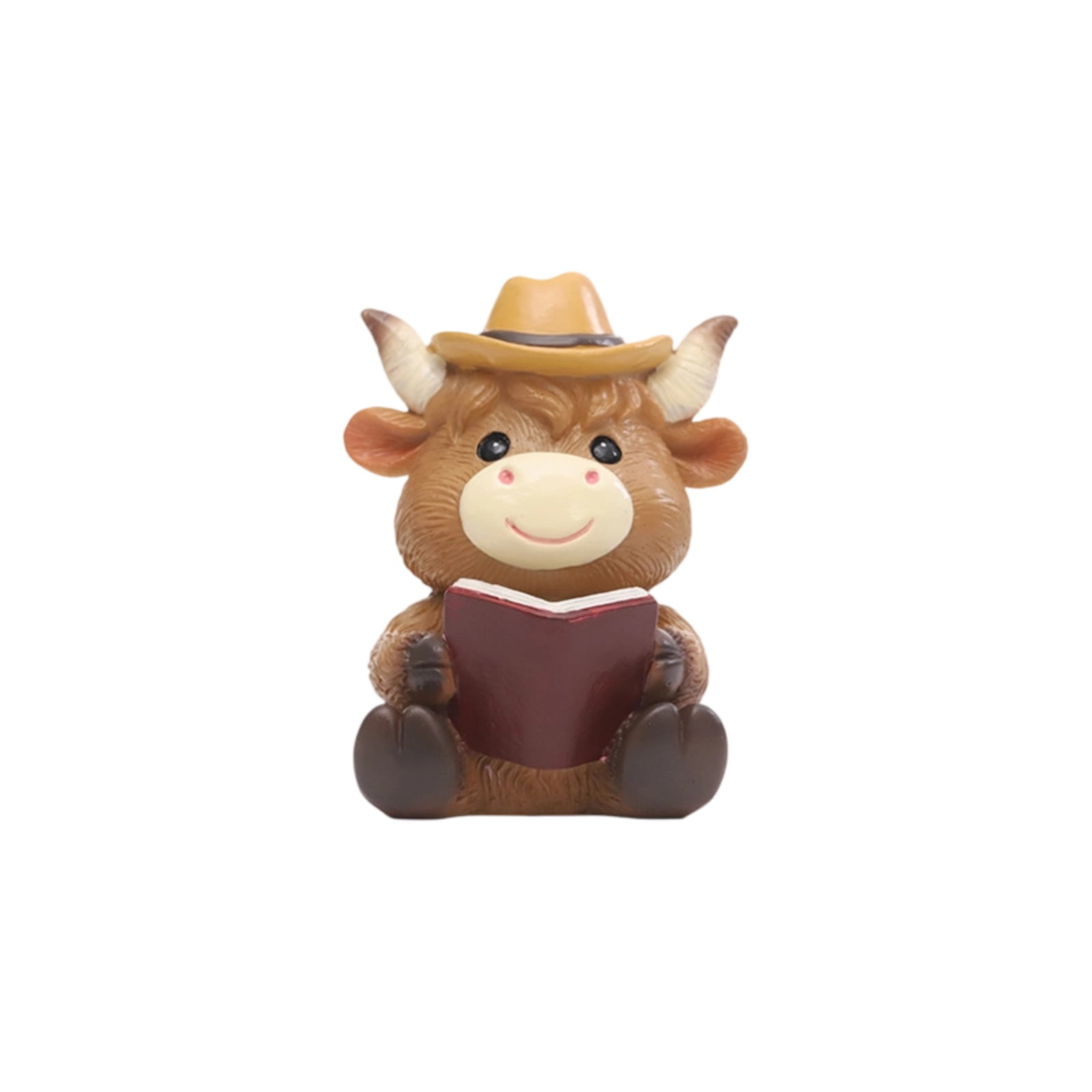 Cow Desk Figurine - 3x2 inch Cute Resin Cow Sculpture - Adorable Resin ...