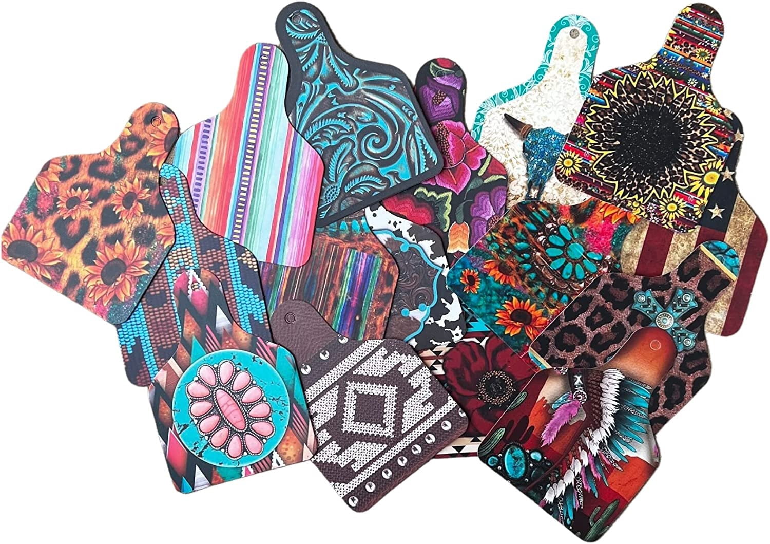 Cow Ear Tag Shaped Cardstock Freshie Cutouts For Jean Tag 3.5 x 2.5 ...