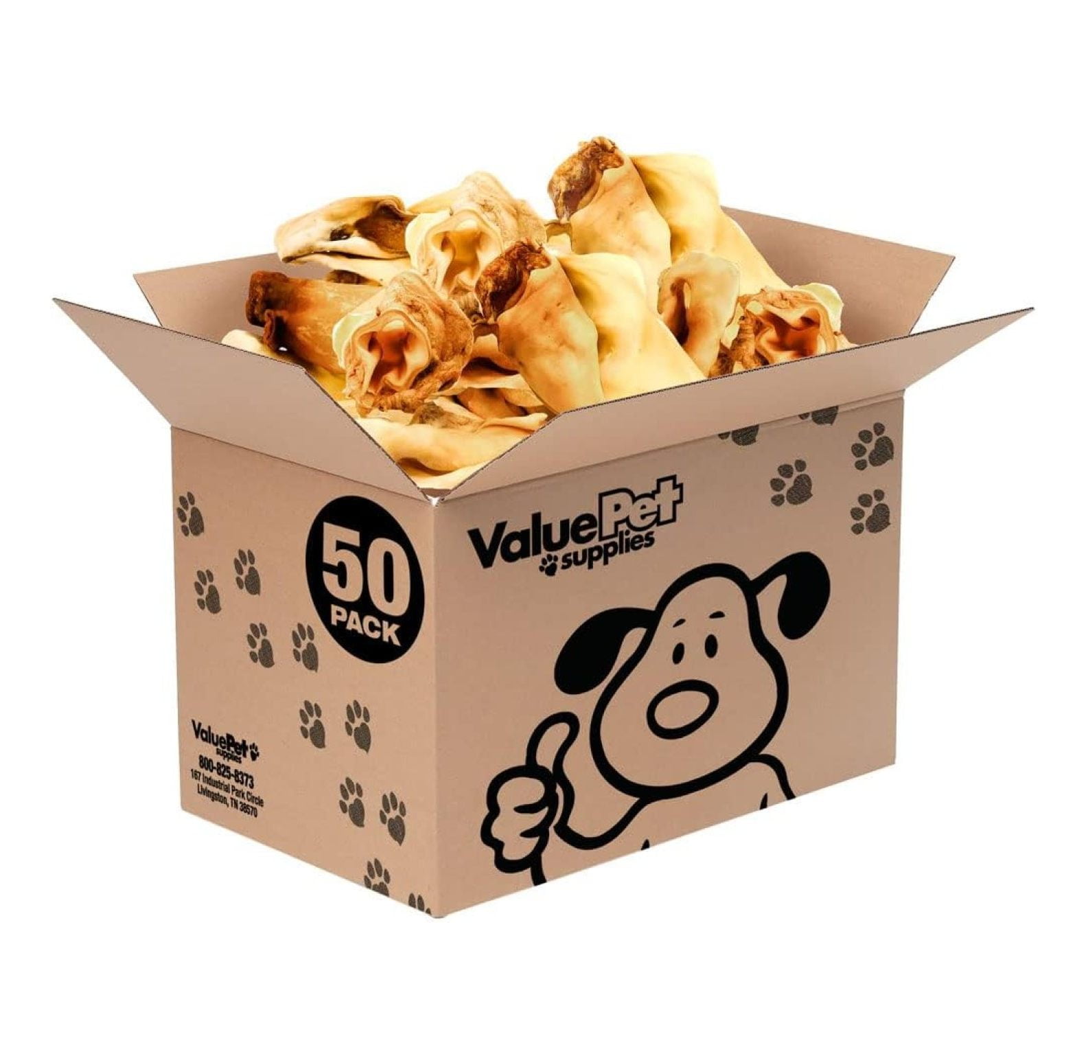 Cow Ears, Varied Sizes/Shapes, 50 Count Bulk Pack - All Natural Dog ...