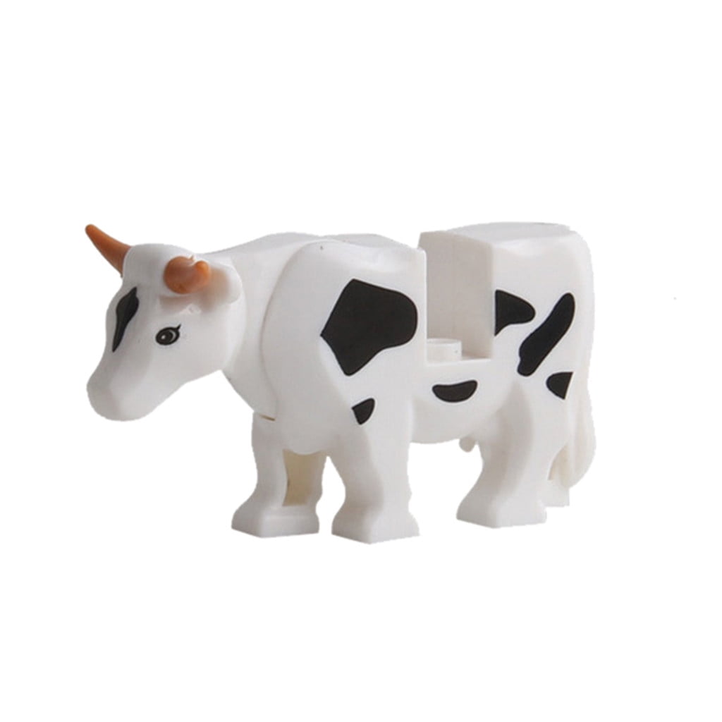 Cow Farm Animal Building Block Set, JM009 Dairy Cattle Construction Toy ...