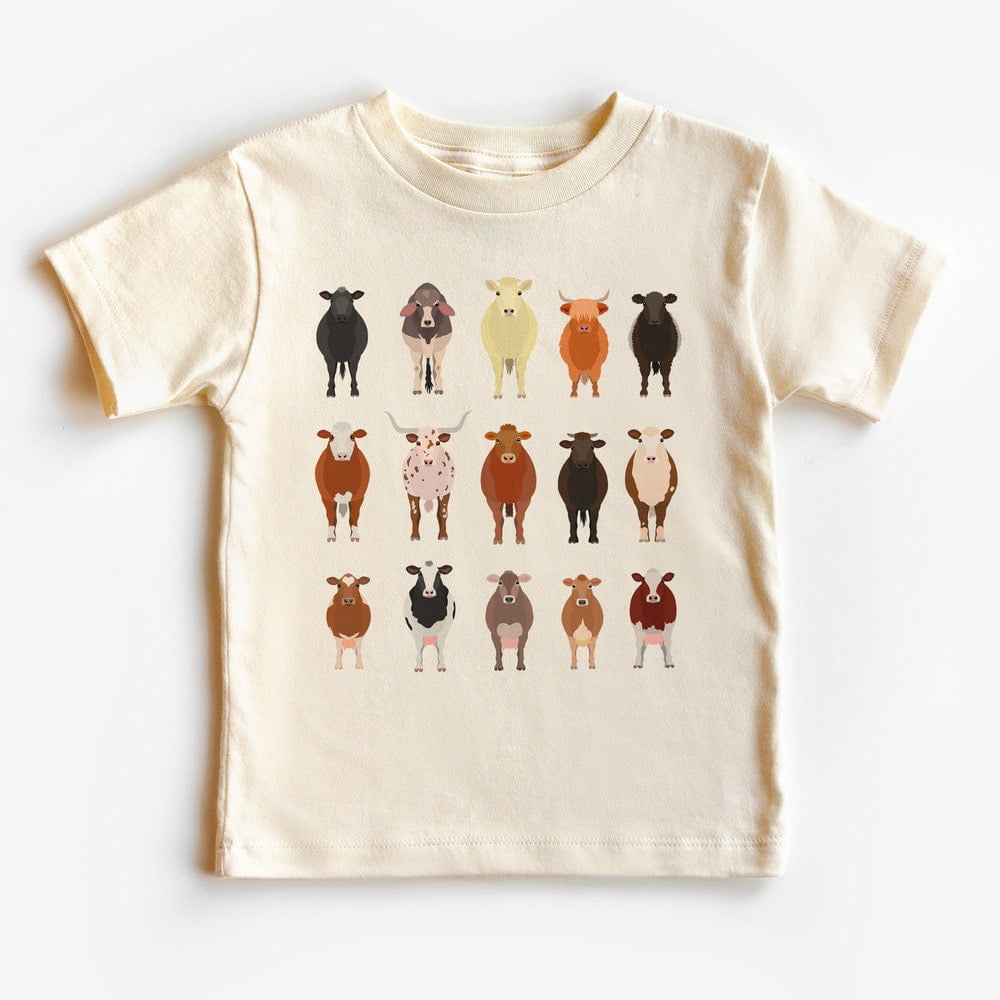 Cow Farm Animals Toddler Shirt, Free Range Kid, Cute Farming Shirts ...
