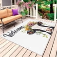 Cow Flower Outdoor Rug 3x5 Ft, Non Slip Washable Area Rug, Cute Farm ...