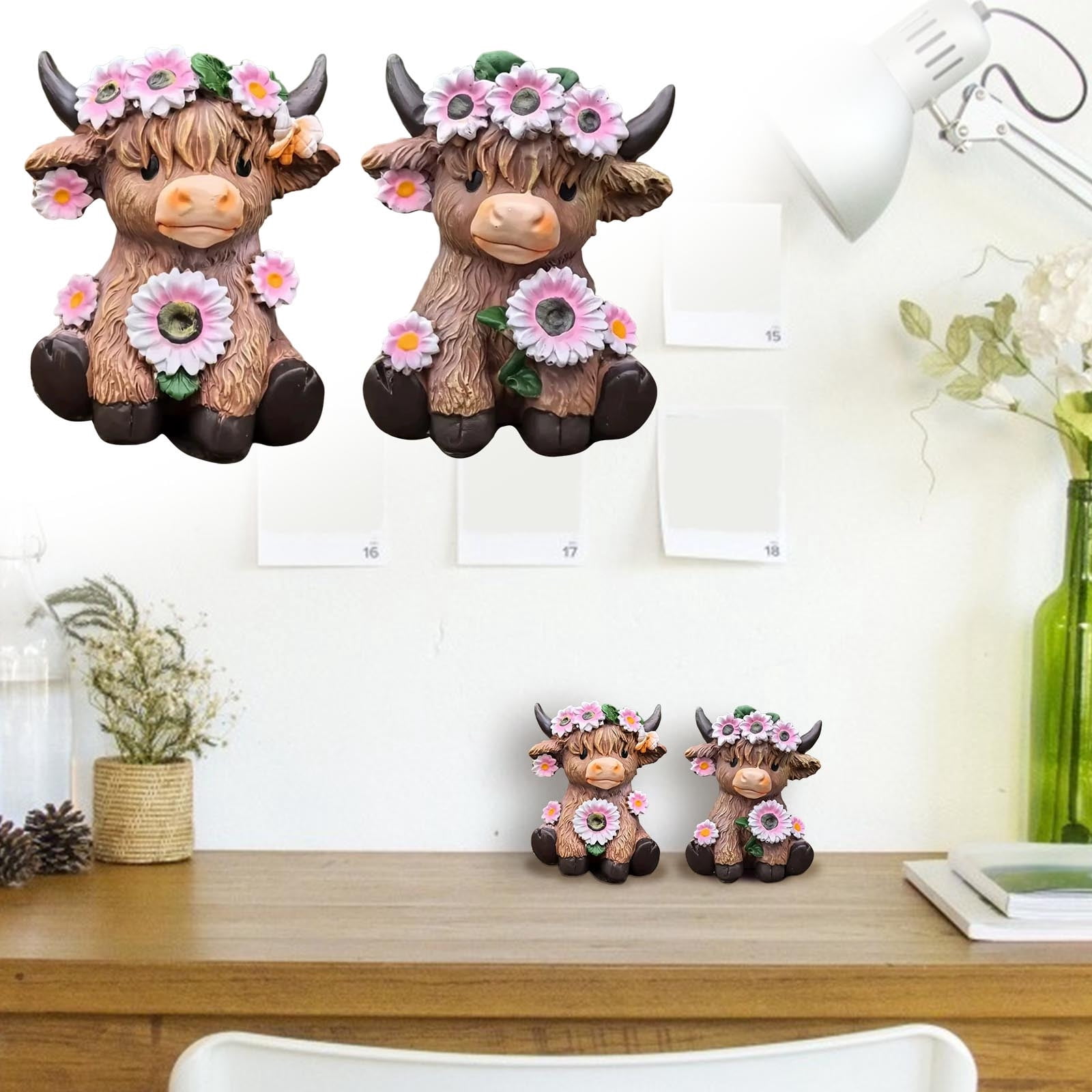 Cow Flower Pot under $5! Yannianjz Highland Cow Flower Pot, Couple ...