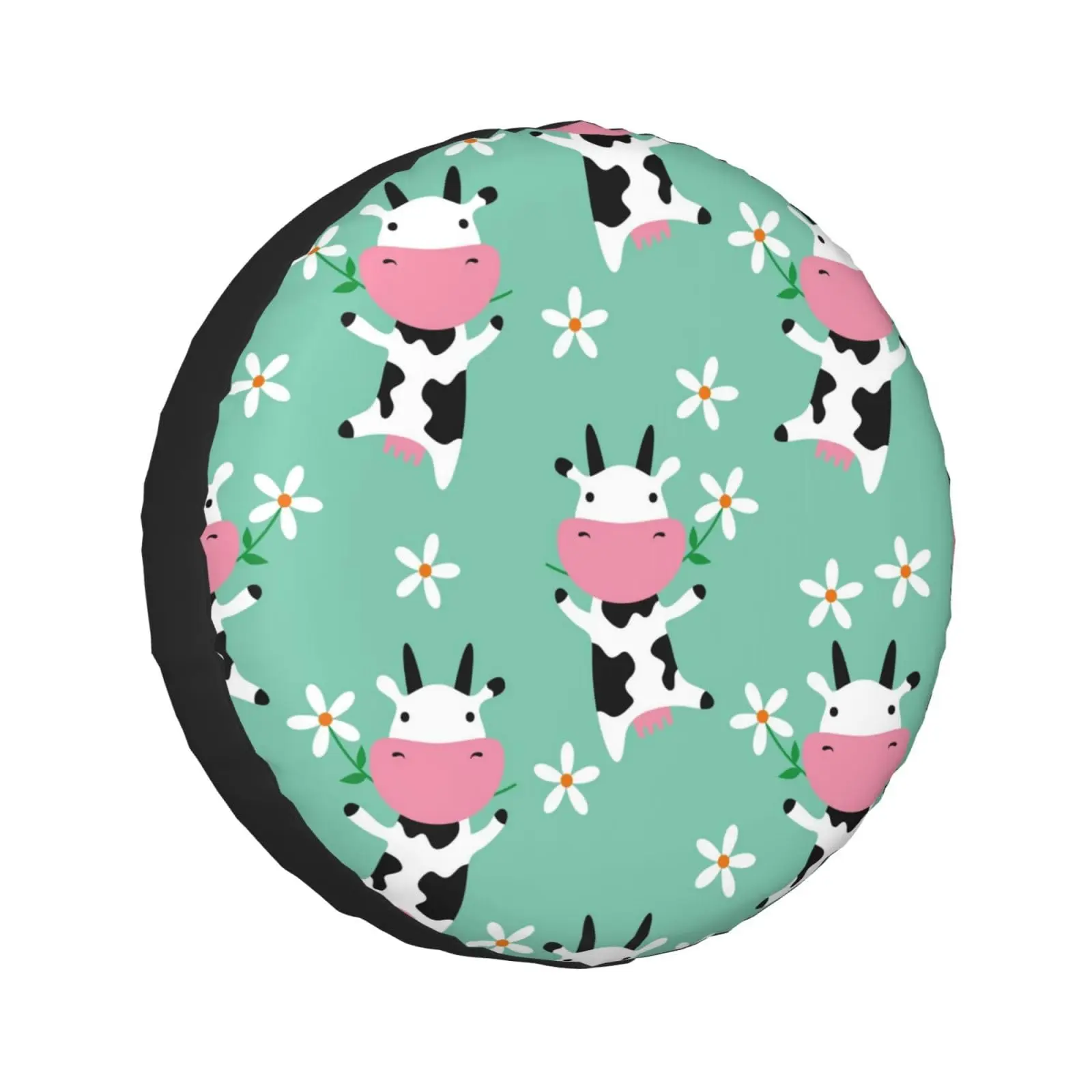 Cow Fur Print Pattern Universal Spare Wheel Tire Cover Wheel Covers for ...