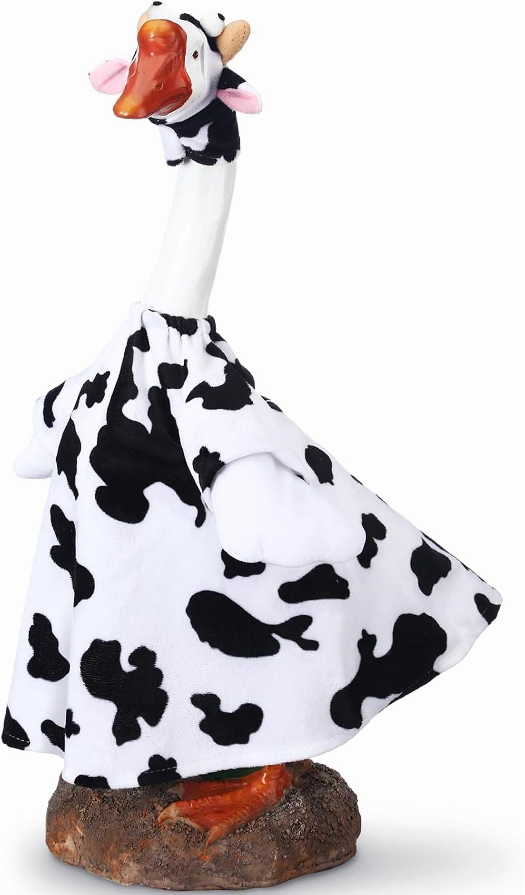 Cow Goose Outfit Clothes for 23" High Cement or Plastic Goose Lawn ...