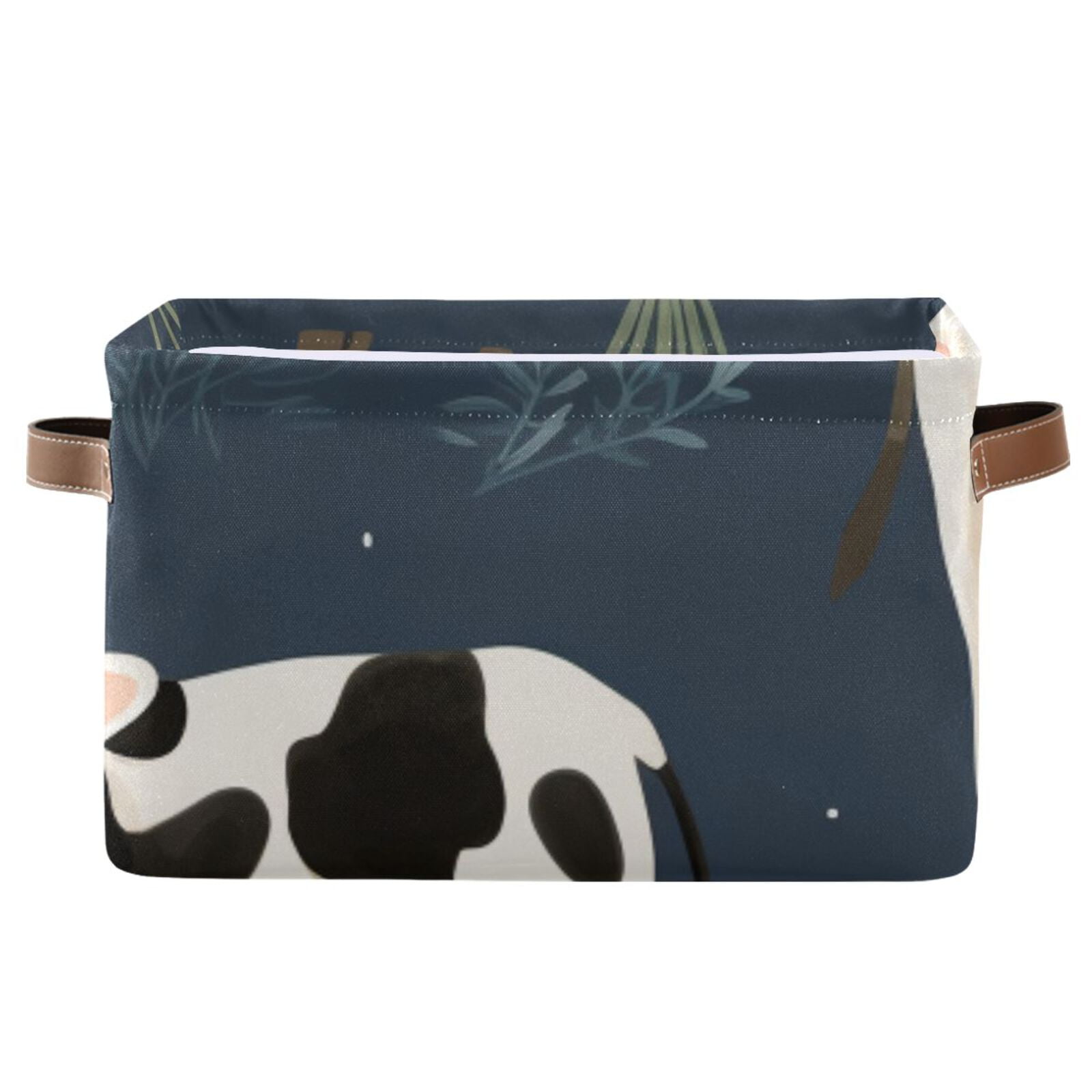 Cow Grass Storage Bins Baskets With Handles Storage Box Clothes ...