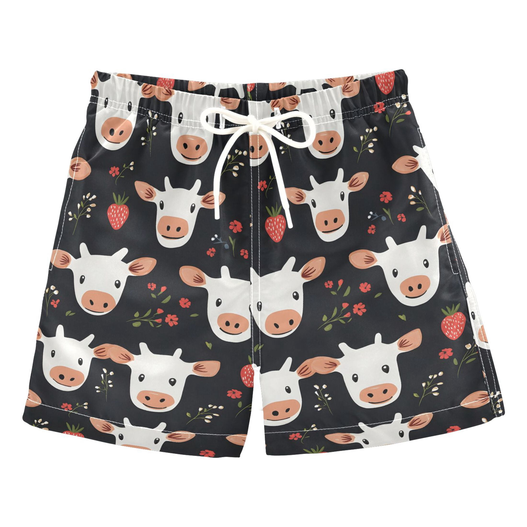 Cow Heads Pattern Swim Trunks Quick Dry Beach Pool Board Shorts ...