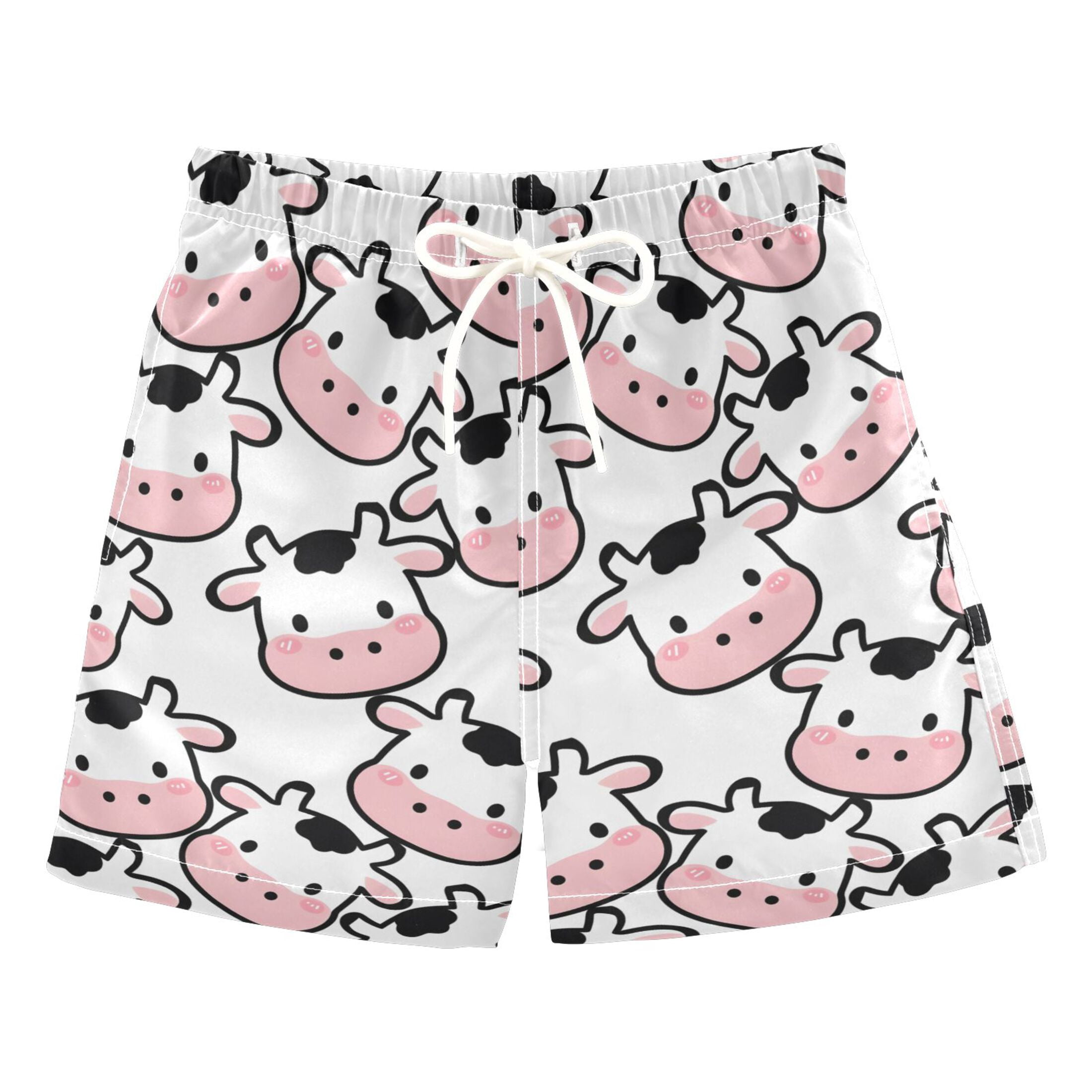 Cow Heart Pattern Swim Trunks Quick Dry Beach Pool Board Shorts ...