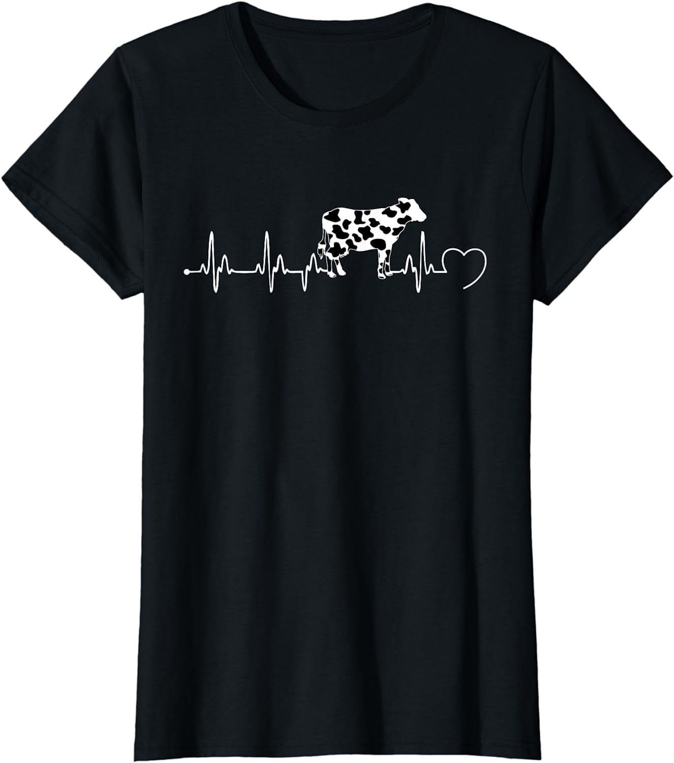Cow Heartbeat Cow Print for Cow Lovers T-Shirt - Walmart.com
