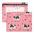 Cow Hearts on Pink Background Valentine 3-Ring Binder Pocket with ...