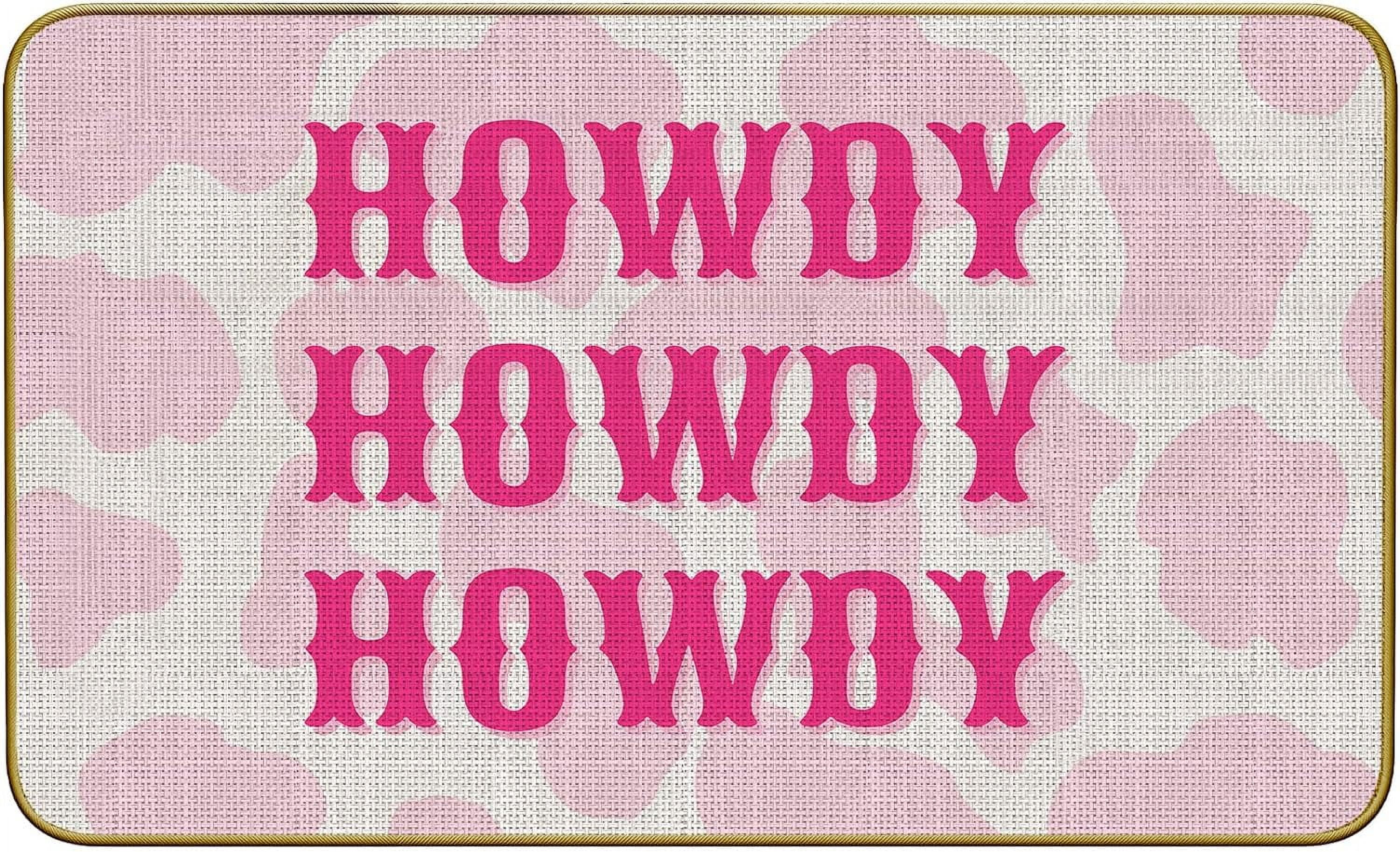 Cow Hello Doormat for Home Entrance Boho Western Cowgirl Preppy ...