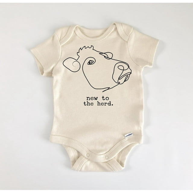 Cow Herd Farm - Baby Boy Girl Clothes Infant Bodysuit Funny Cute Newborn 1 - Walmart.com