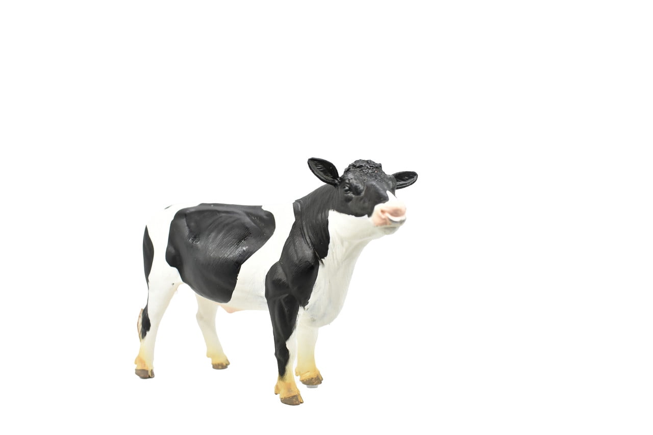 Cow Holstein Bull Realistic Small Toy Model Plastic Replica Barn Animal ...