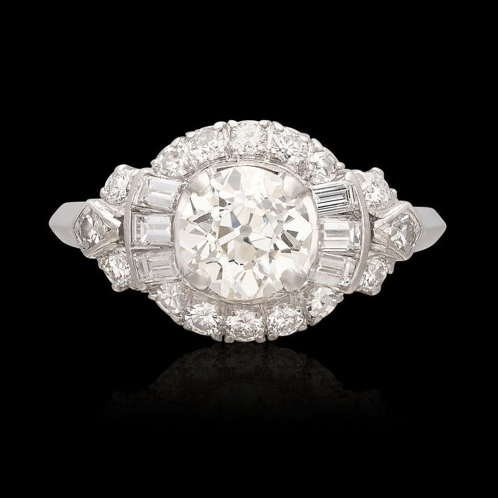 Cow Jewel 14K White Gold 1.8 Ct Round Brilliant Cut Diamond Ring ...