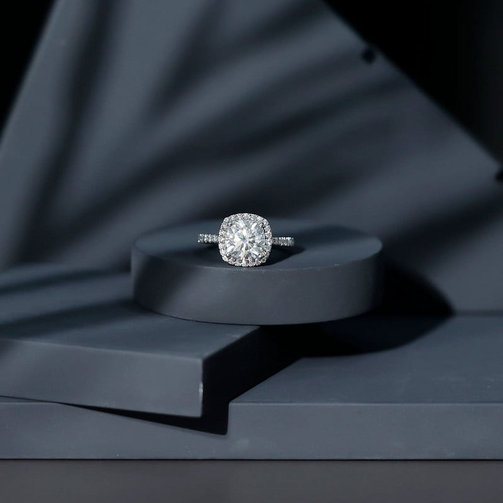 Cow Jewel 2 Ct Round Cut Diamond Jewelry - 14K White Gold Rings Gift ...