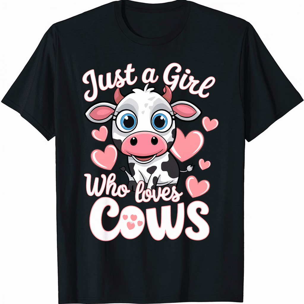 Cow Just A Girl Who Loves Cows Farmer A Who Loves Cows Farmer Who Loves ...