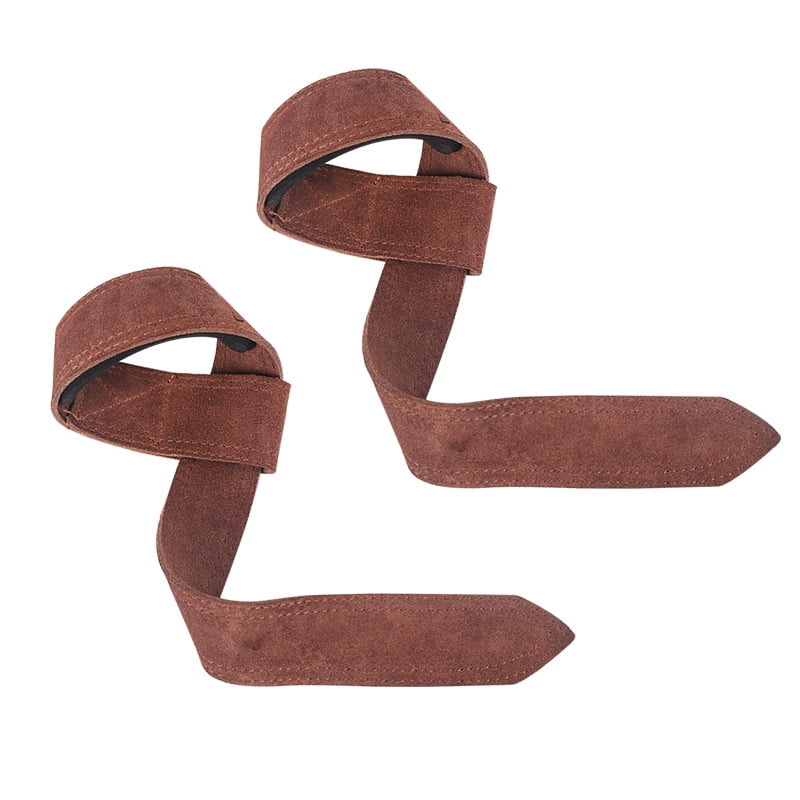 Cow Leather Lifting Straps with for Grip Support Deadlift Bodybuilding ...
