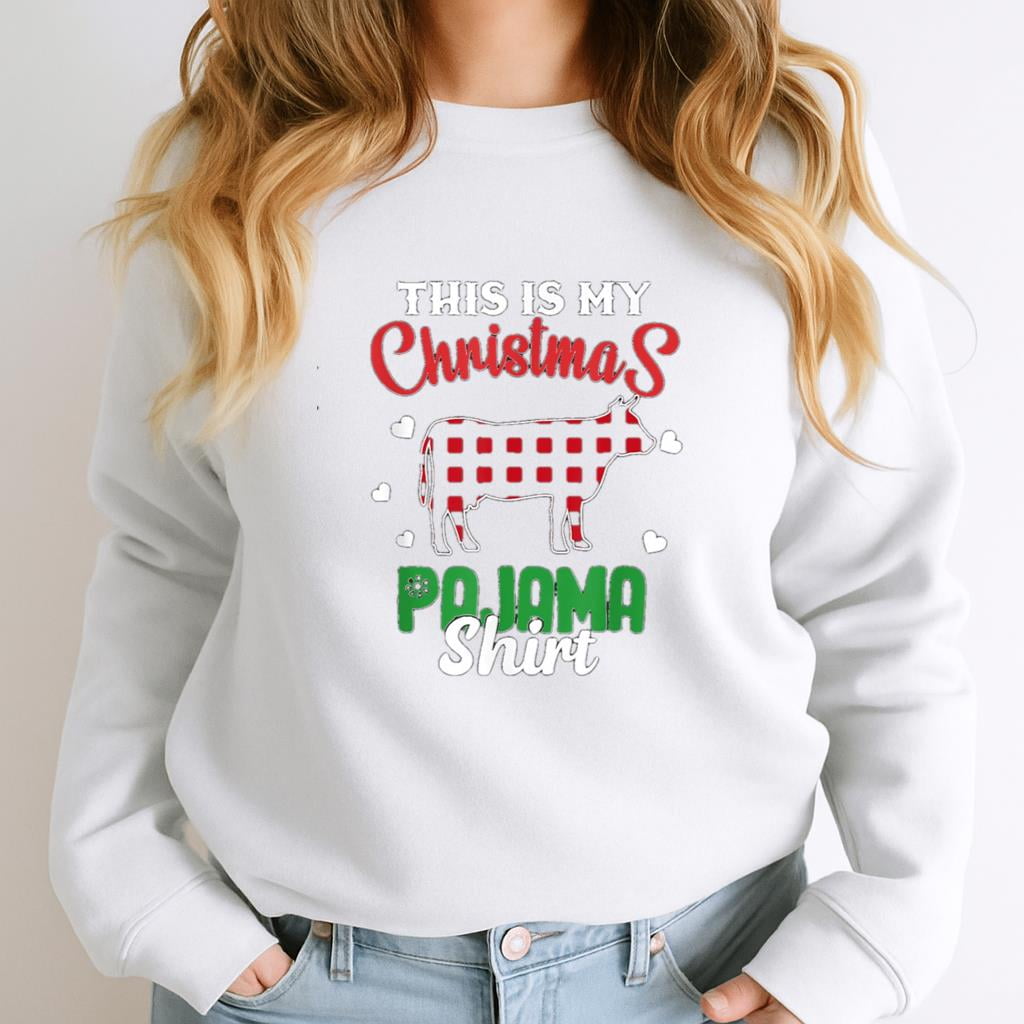 Cow Lovers Gifts Funny Cute Christmas This Is My Christmas Pajama ...