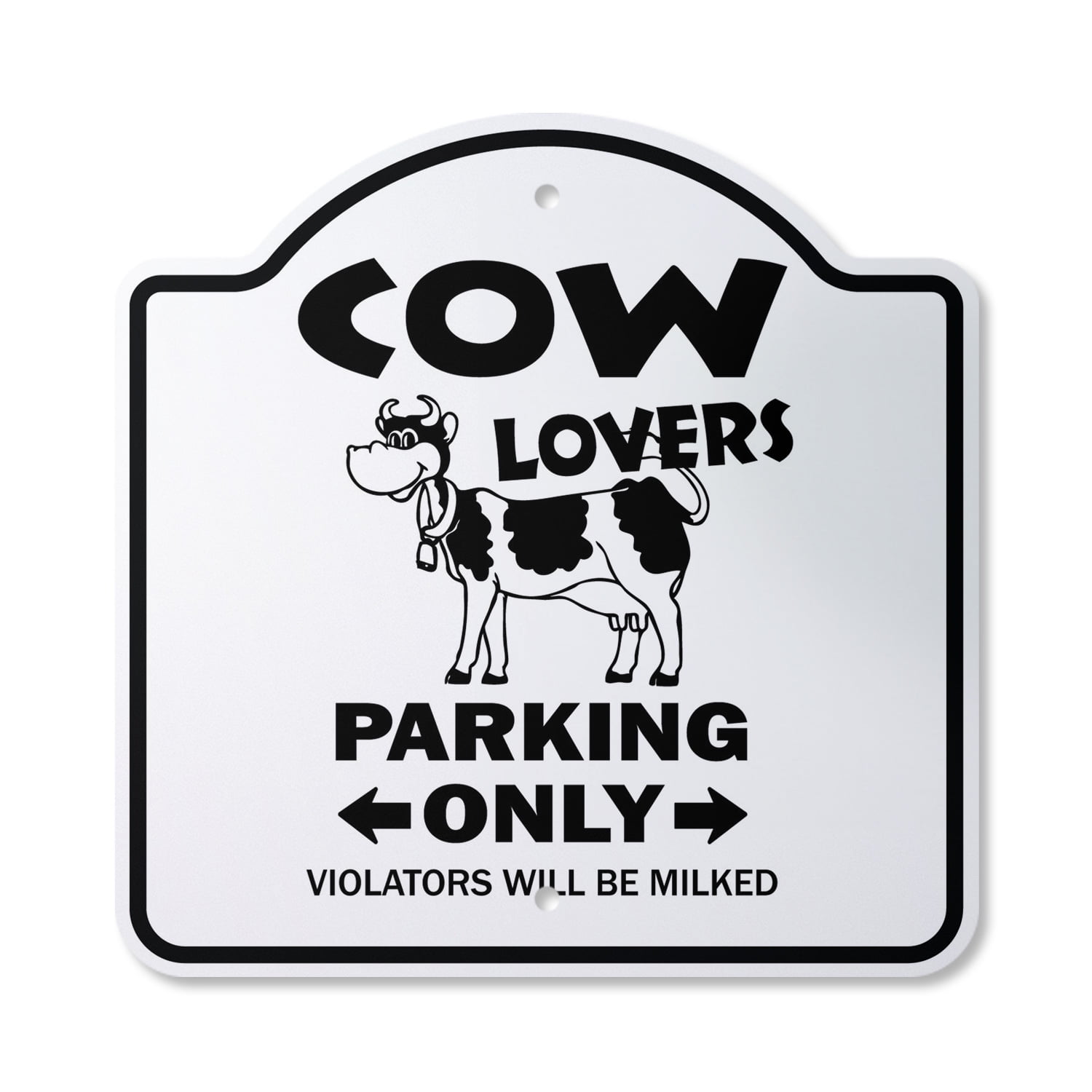 Cow Lovers Parking 10” x 10” Sign | Indoor/Outdoor Plastic ...