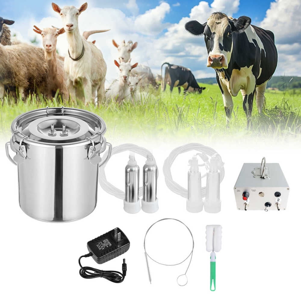 Cow Milker Machine Speed Adjustable Cow Milker Portable Goat Milking ...