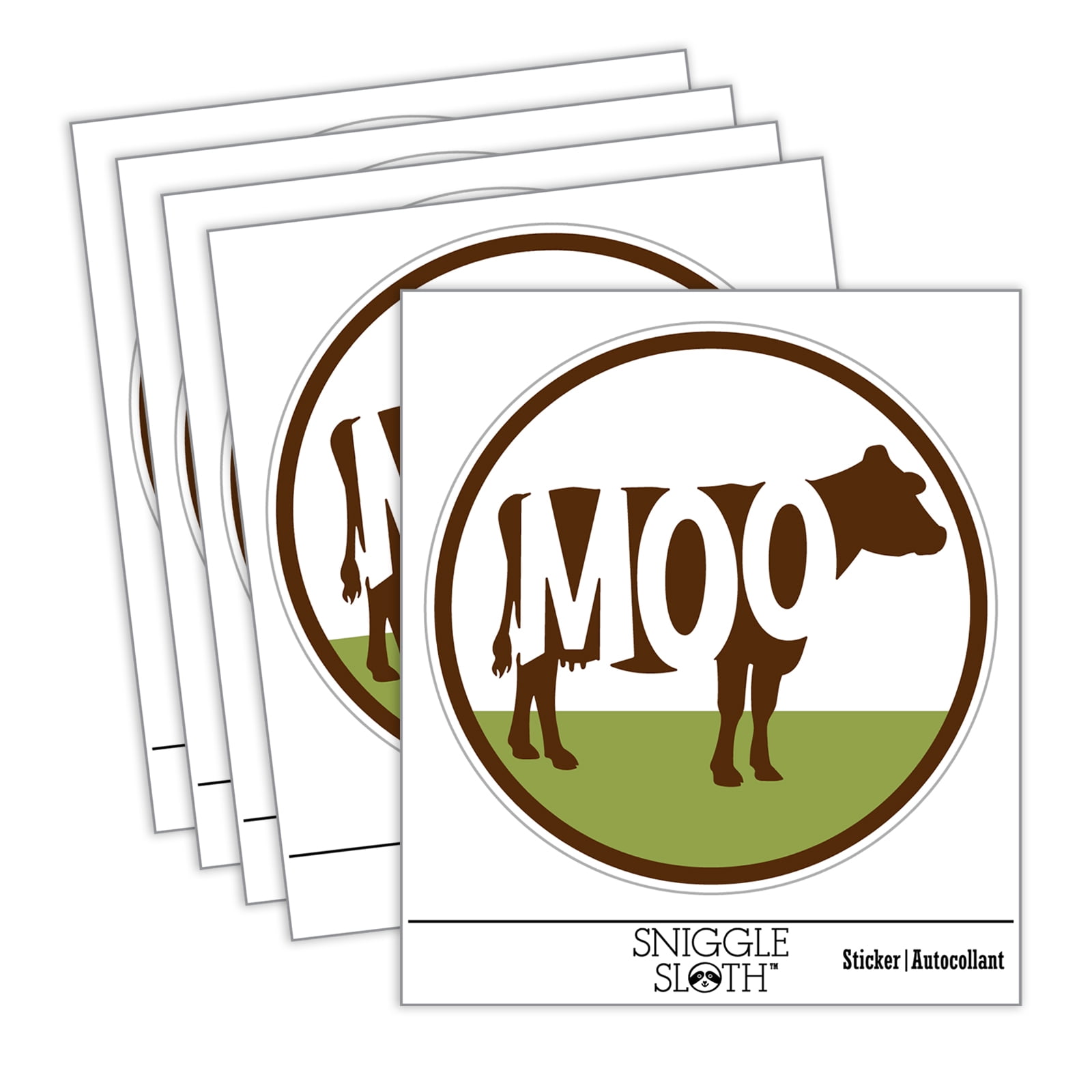 Cow Moo Farm Animal Car Window Bumper Water Bottle Phone Tablet Laptop ...