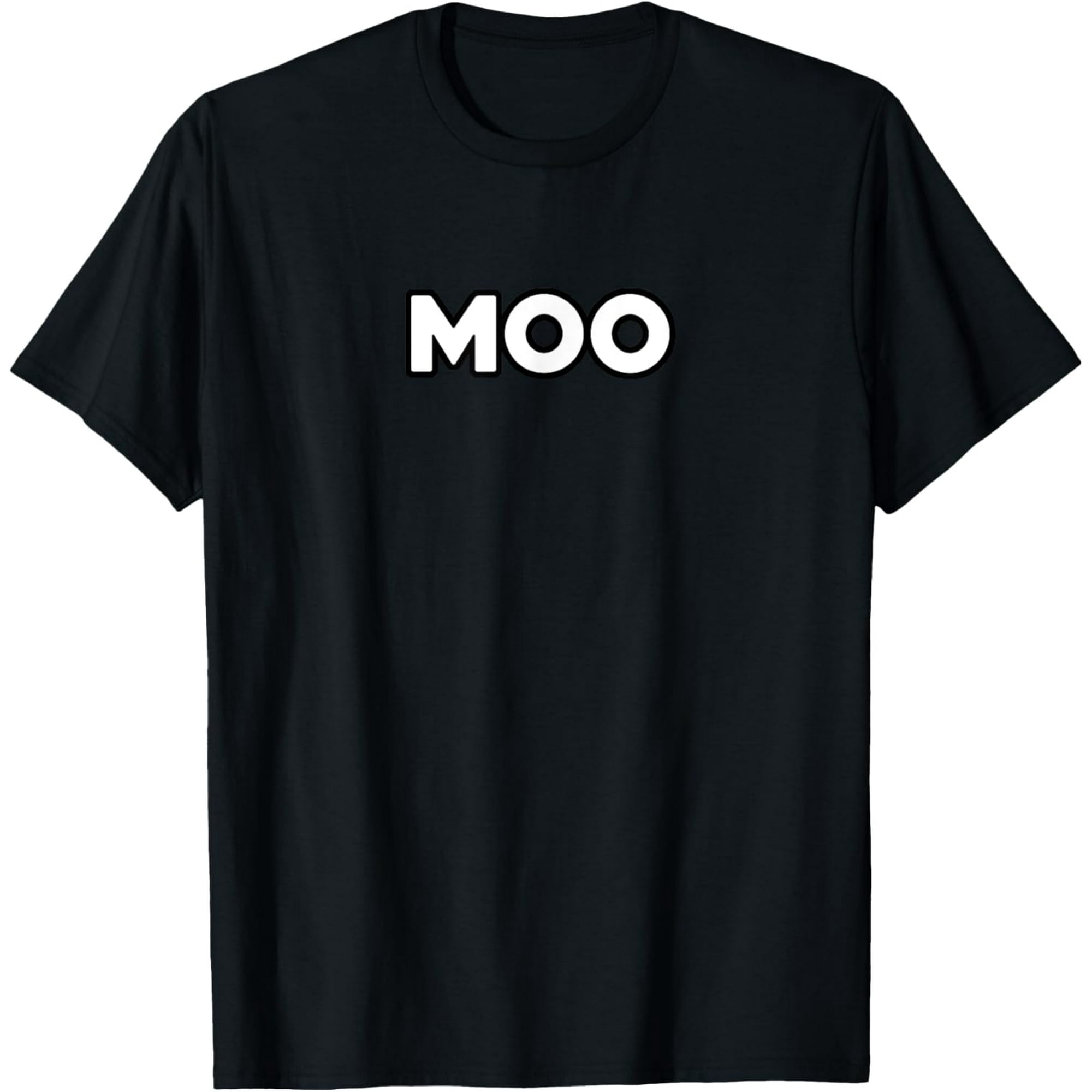 Cow Moo Funny Word Design for Unisex Graphic Short Sleeve T-Shirt ...