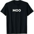 Cow Moo Funny Word Design for Unisex Graphic Short Sleeve T-Shirt ...