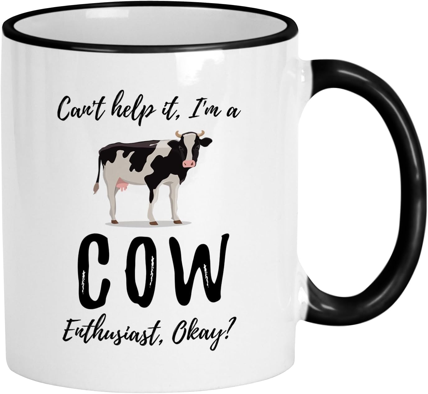 Cow Mug. 11 Oz Cute Cows Novelty Coffee Mugs. Vaca Themed Gifts. Can't ...