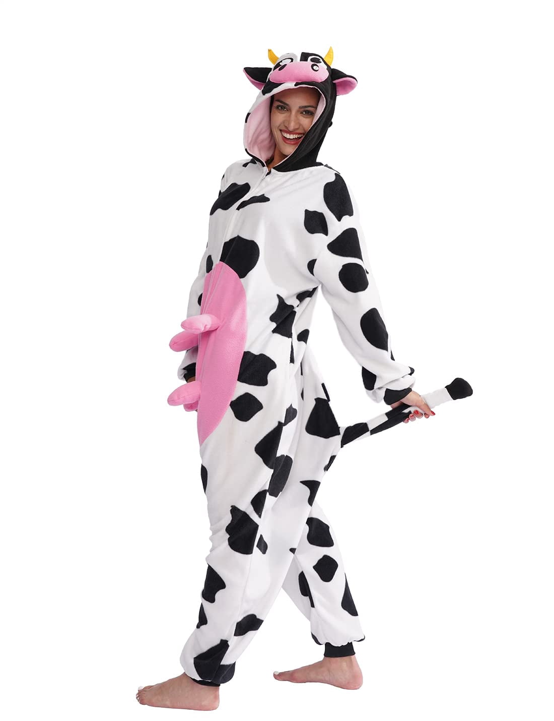 Cow Onesie Adult Halloween Onesies for Adults, Cow Costume Adult Women ...