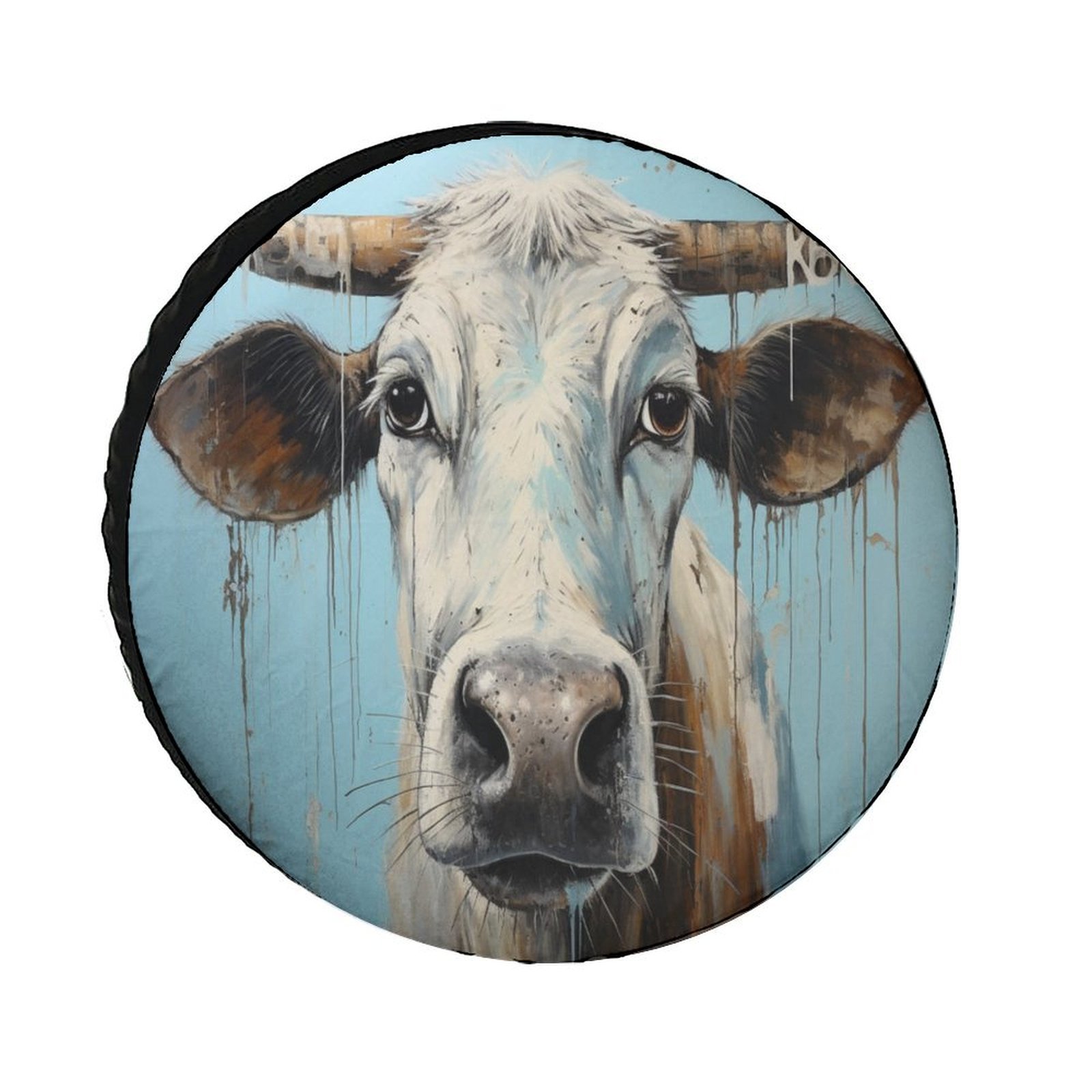 Cow Painting Camping Spare Tire Cover Cow Cattle Protectors ...